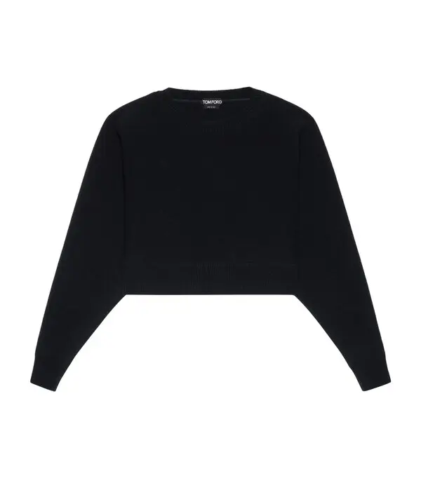 TOM FORD Cropped Wool-cashmere Blend Sweater