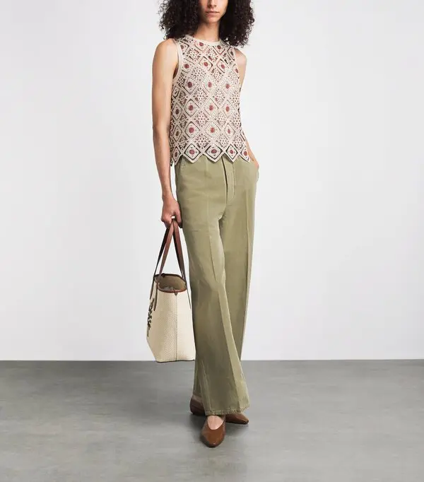 ME+EM Geometric Crochet Top