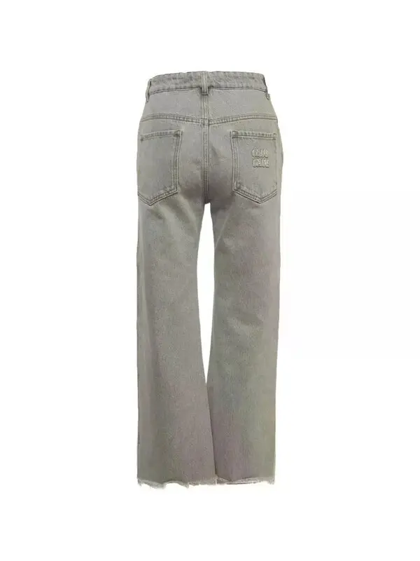 Miu Miu Straight-leg Raw-hem Jeans