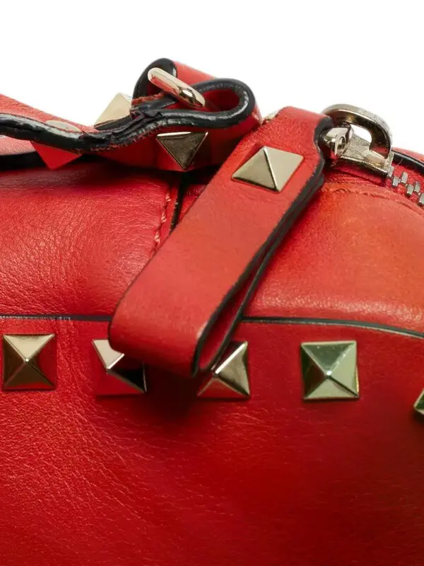 Valentino Garavani Rockstud Leather Crossbody Bag - Red