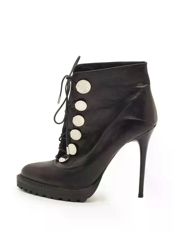 Alexander McQueen Leather Embellished Ankle Boots