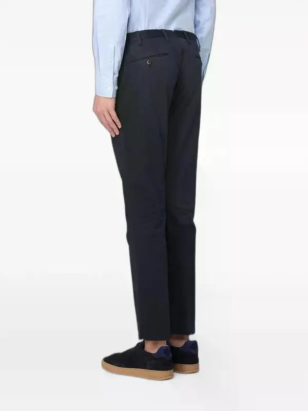 PT TORINO Straight-leg Cotton Trousers - Blue