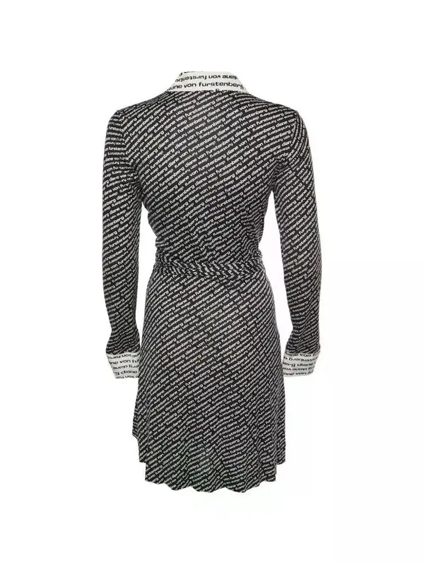 Diane Von Furstenberg Logo-print Wrap Midi Dress