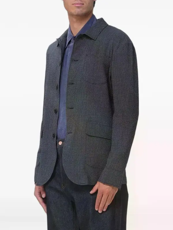 Emporio Armani Check-pattern Single-breasted Blazer