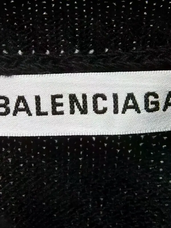 Balenciaga Logo Embroidered Ribbed Knit Sweater