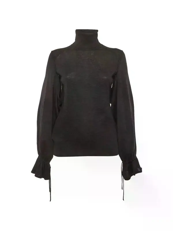 Fendi Dark Wool Turtleneck Sweater