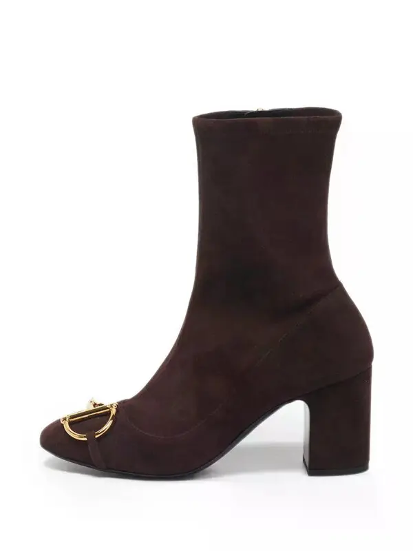 Gucci Horsebit Suede Ankle Boots