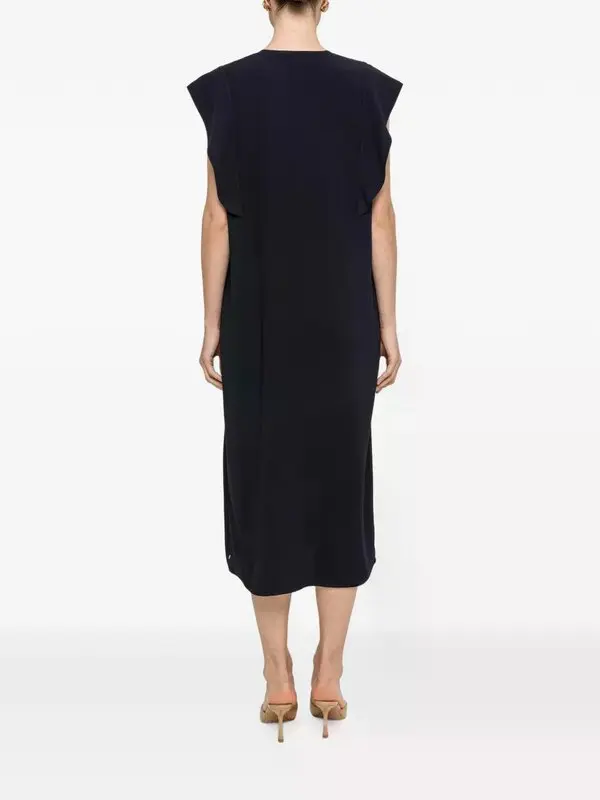NISSA Scarf Detail Relaxed Midi Dress