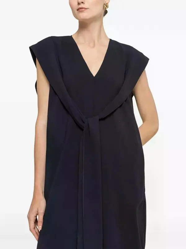NISSA Scarf Detail Relaxed Midi Dress