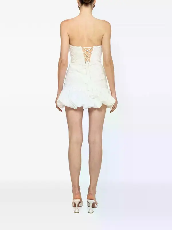 NISSA Strapless Mini Lace Dress