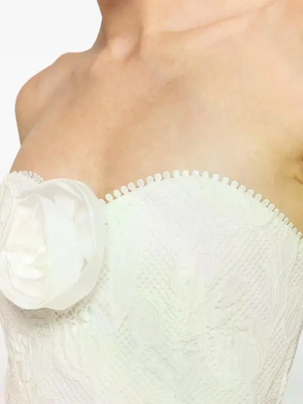 NISSA Strapless Mini Lace Dress