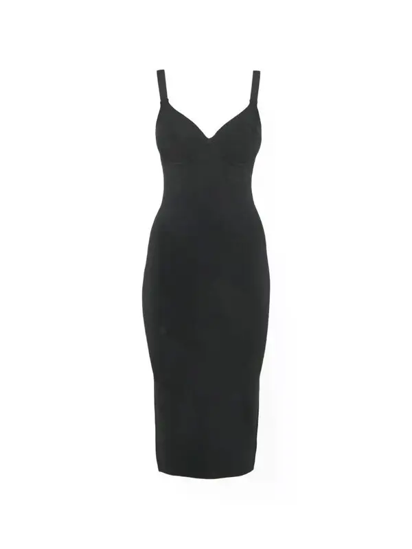 L'Agence Jimena Strappy Midi Dress - Black