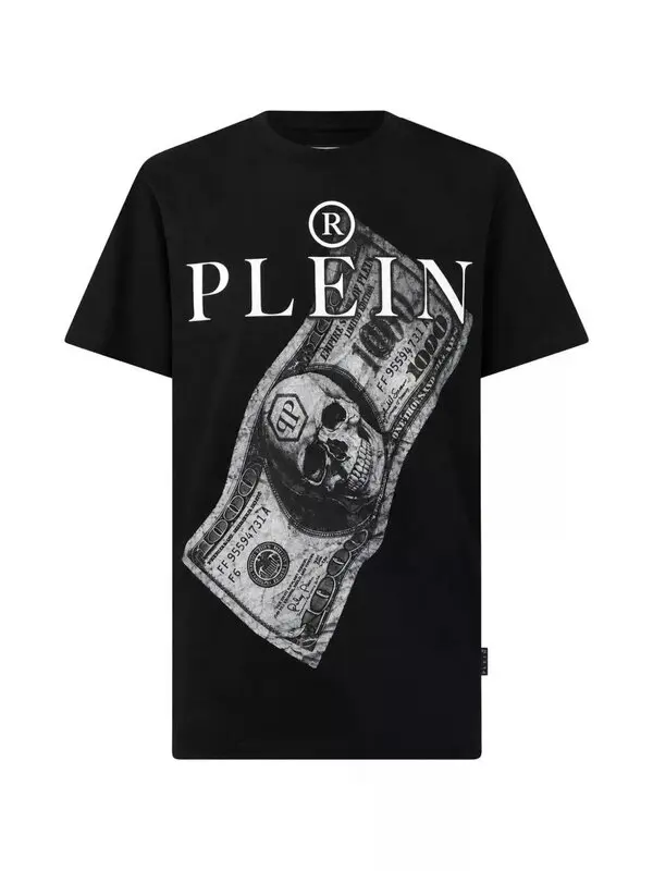 Philipp Plein Jersey T-shirt Dollar - Black