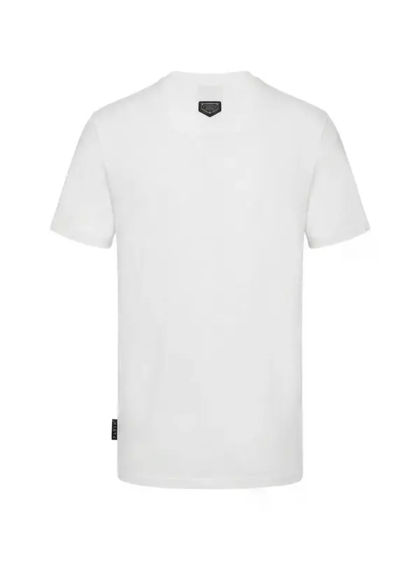 Philipp Plein Jersey T-shirt Skull Teddy Dollar - White