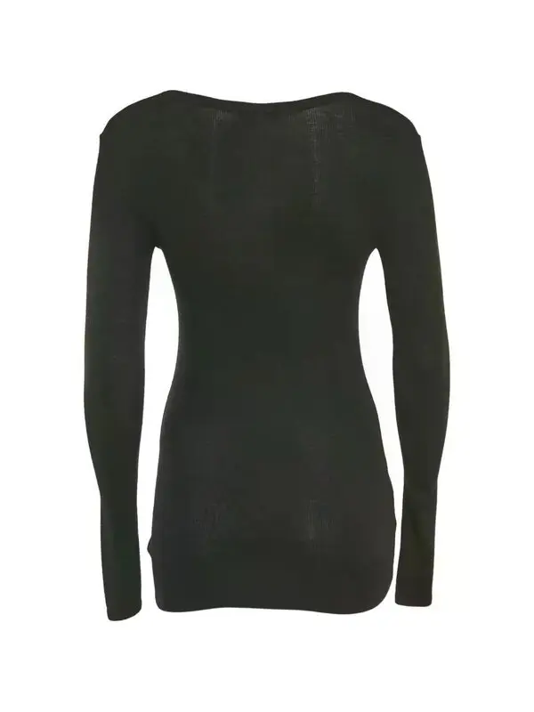 ATM Anthony Thomas Melillo Long Sleeve Knitted V-neck Sweater