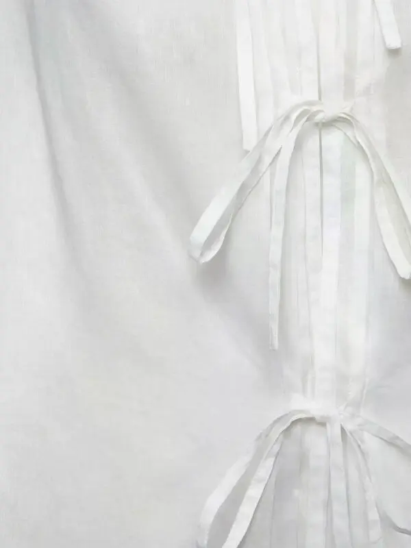Roberto Cavalli Smocked Ruffled Blouse