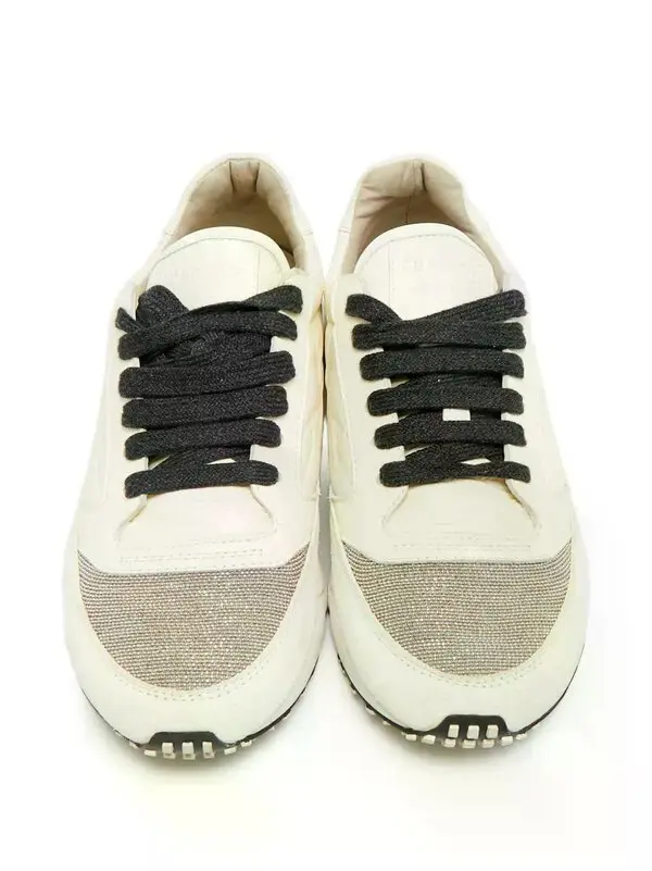 Brunello Cucinelli Lace-up Leather Sneakers - Neutrals