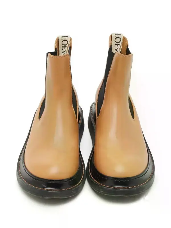 Loewe Elasticated Side Chelsea Boots - Neutrals