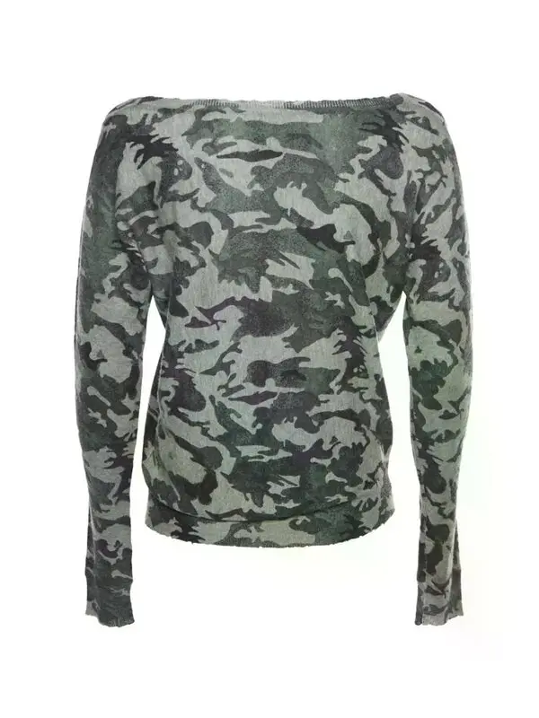 Zadig&Voltaire Camouflage-print Long-sleeve Cashmere Jumper