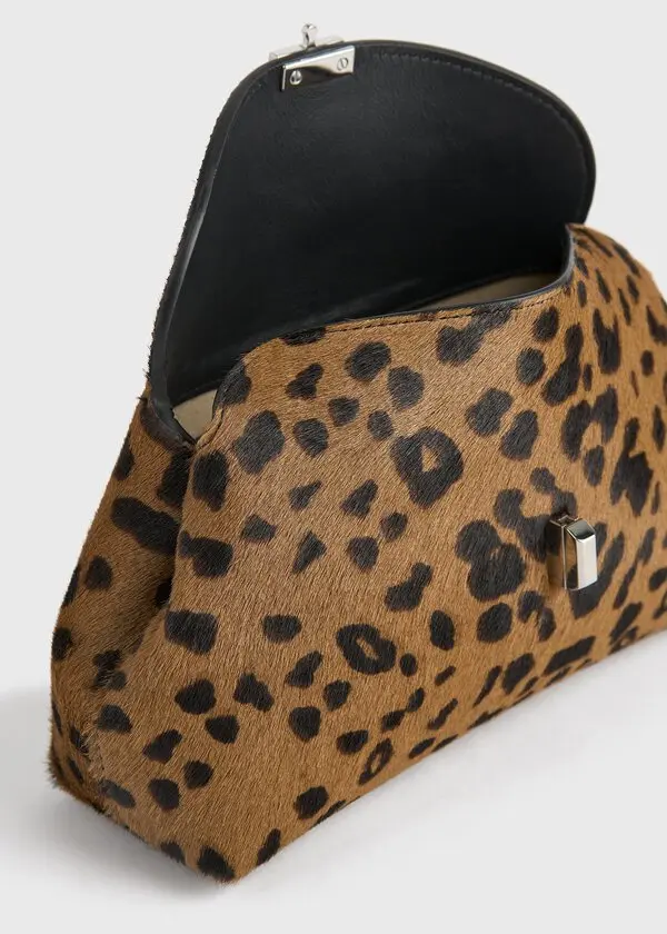 TOTEME Mini T-lock Pony Hair Clutch