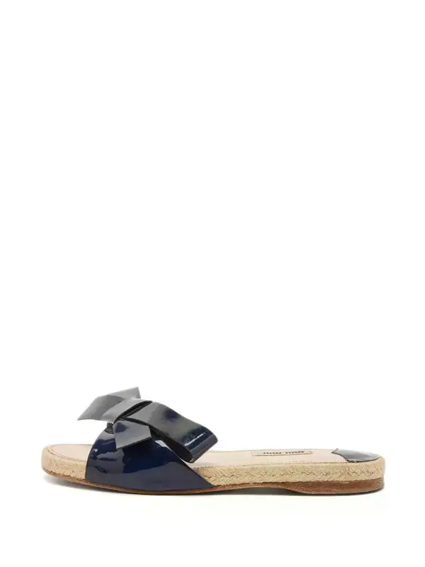 Miu Miu Patent Leather Bow Detail Espadrilles