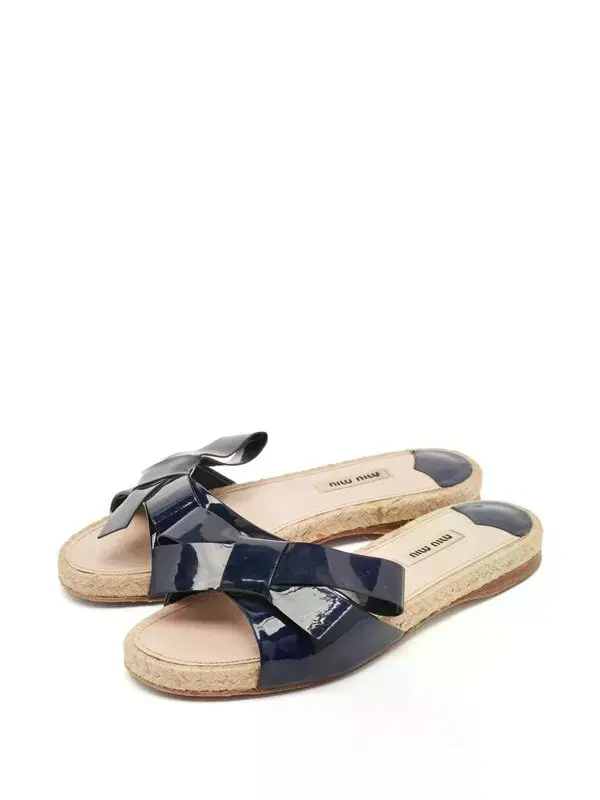 Miu Miu Patent Leather Bow Detail Espadrilles