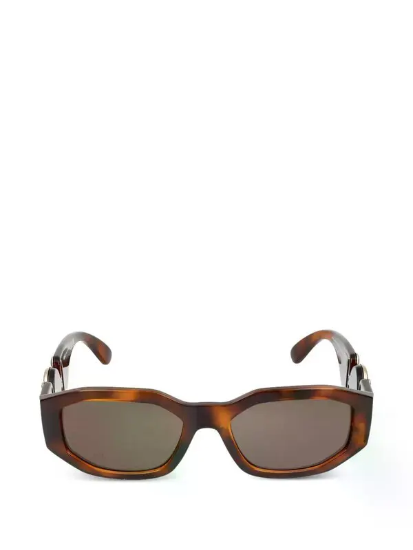 Versace Medusa-medallion Sunglasses - Brown