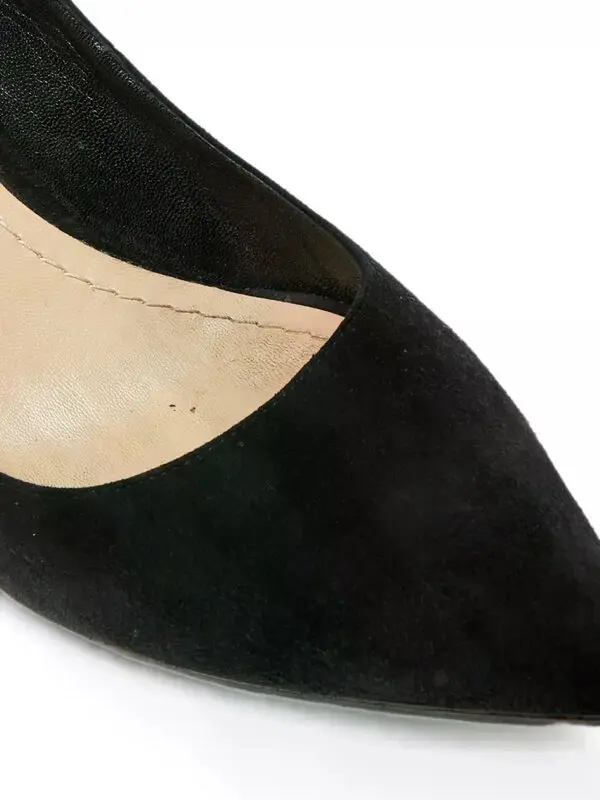 Dior Leather Suede Heart Detail Pointed Toe Pumps