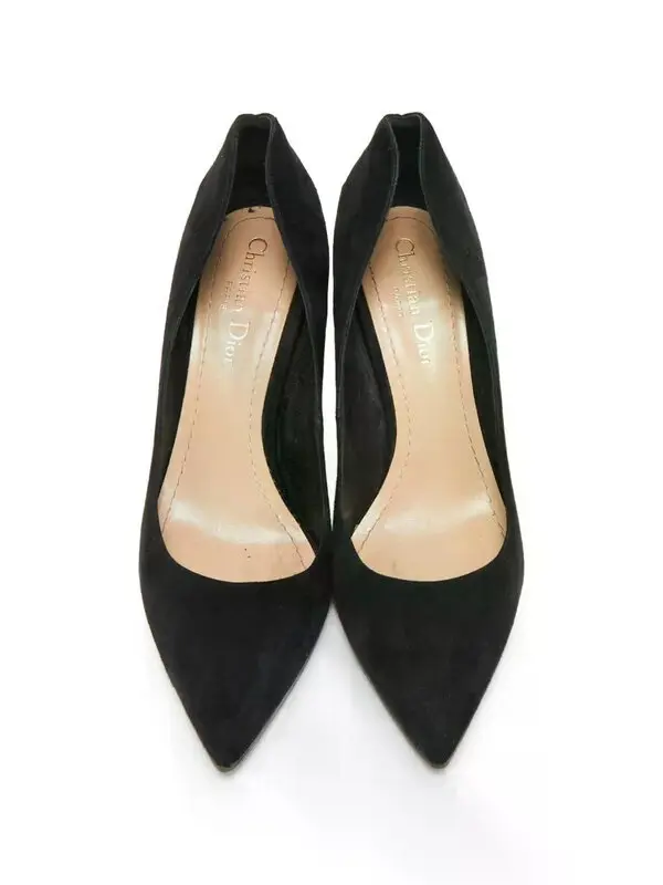 Dior Leather Suede Heart Detail Pointed Toe Pumps