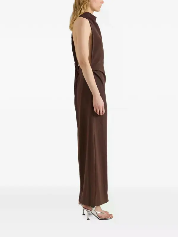 Proenza Schouler Selena Dress In Matte Double Crepe - Brown