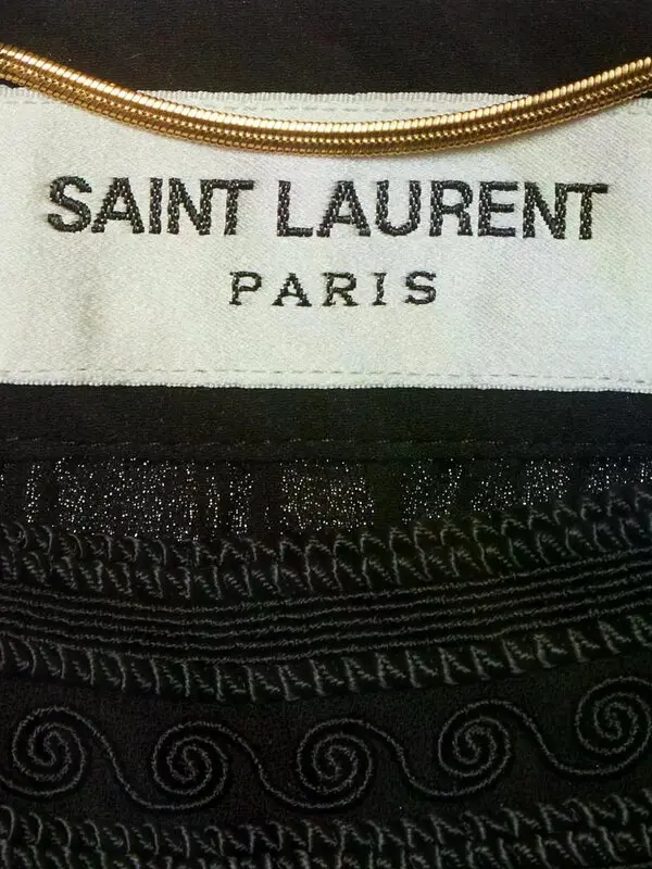 Saint Laurent Embroidered Square-neck Mini Dress