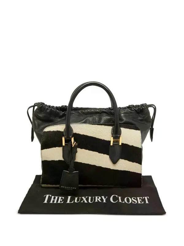 Burberry Dinton Zebra-print Tote Bag