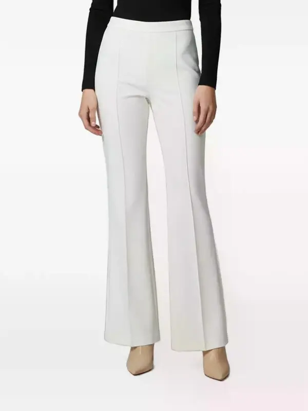 NADINE MERABI High-rise Flared Trousers - White