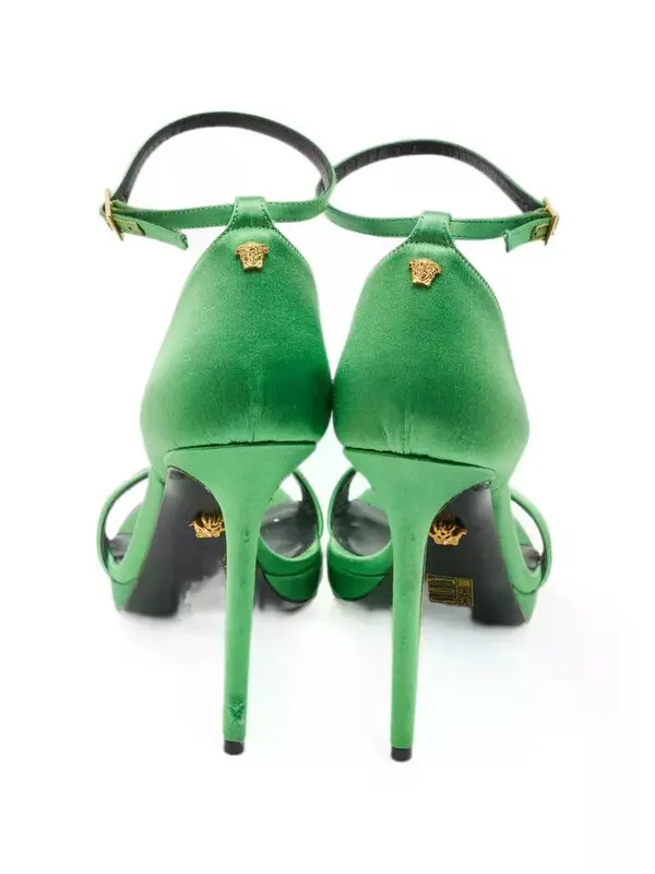 Versace Satin Ankle Strap Sandals