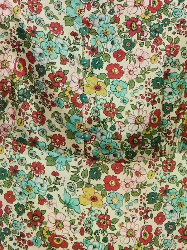 Sandro Mini Floral-print Ruffled Dress