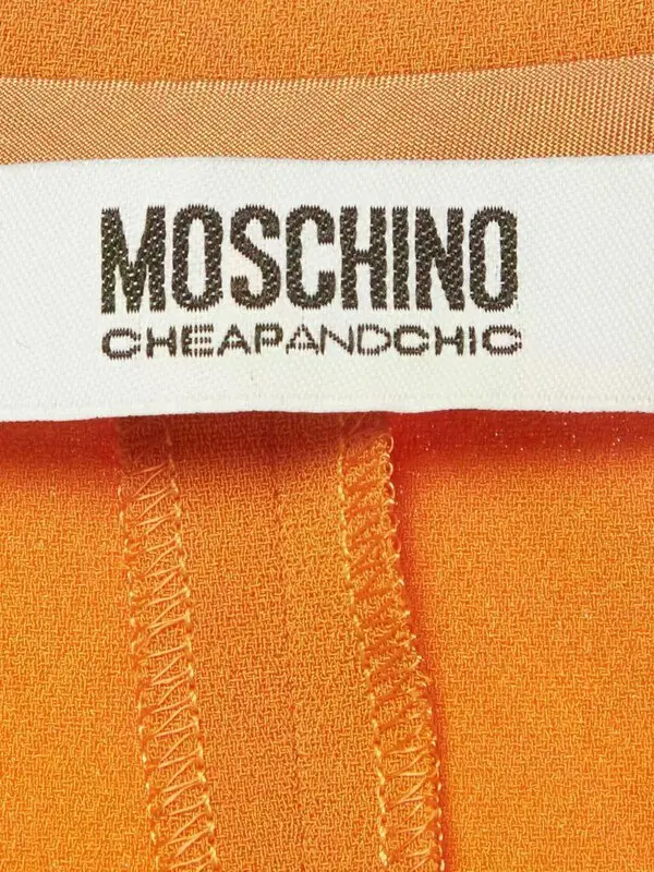 Moschino Crepe Peter Pan Collar Midi Dress