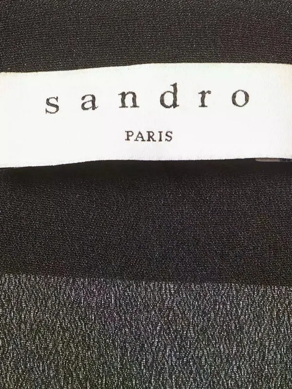 Sandro Plissé Wrap-style Midi Dress