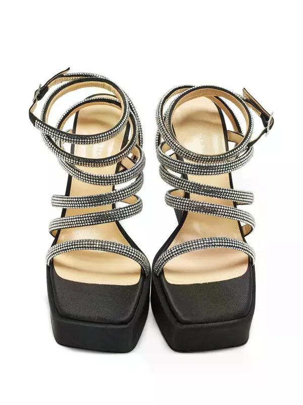 Mach & Mach Sydney Heeled Sandals - Black