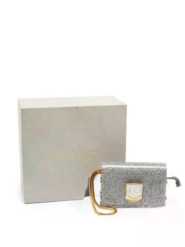 JIMMY CHOO Lockett Glitter Clutch Bag