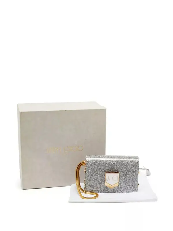JIMMY CHOO Lockett Glitter Clutch Bag