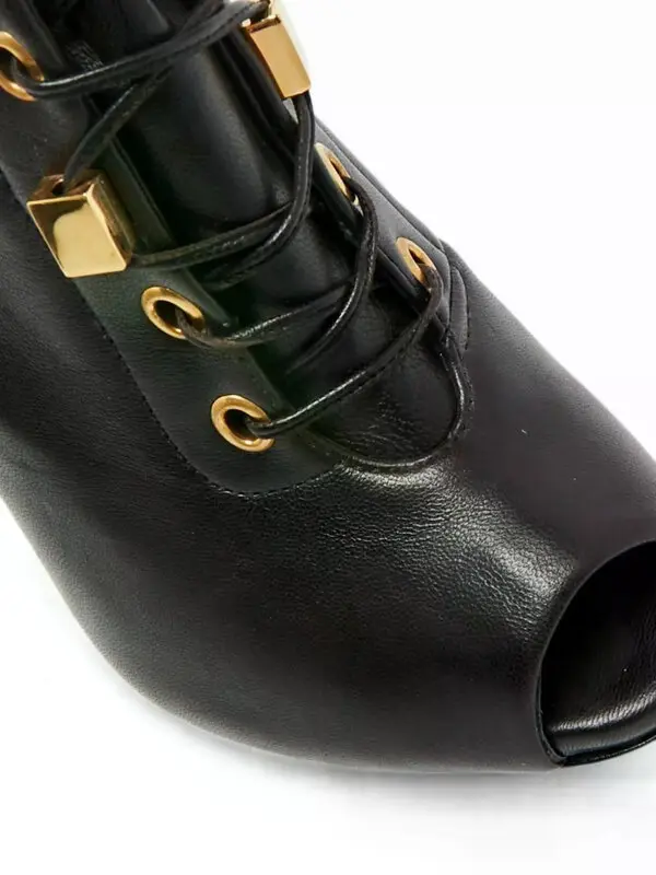 GIUSEPPE ZANOTTI Cut-out Lace-up Stiletto Ankle Boots