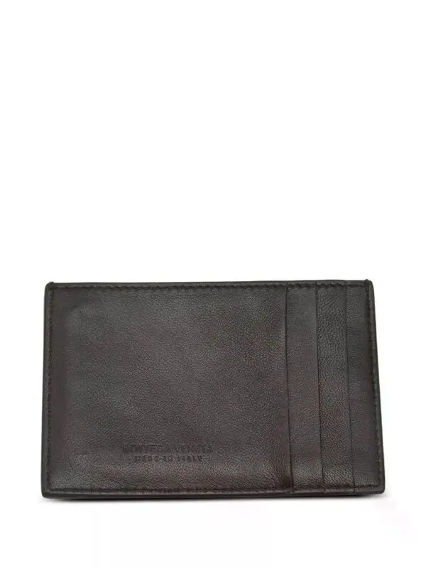Bottega Veneta Cassette Intrecciato Leather Card Holder - Brown