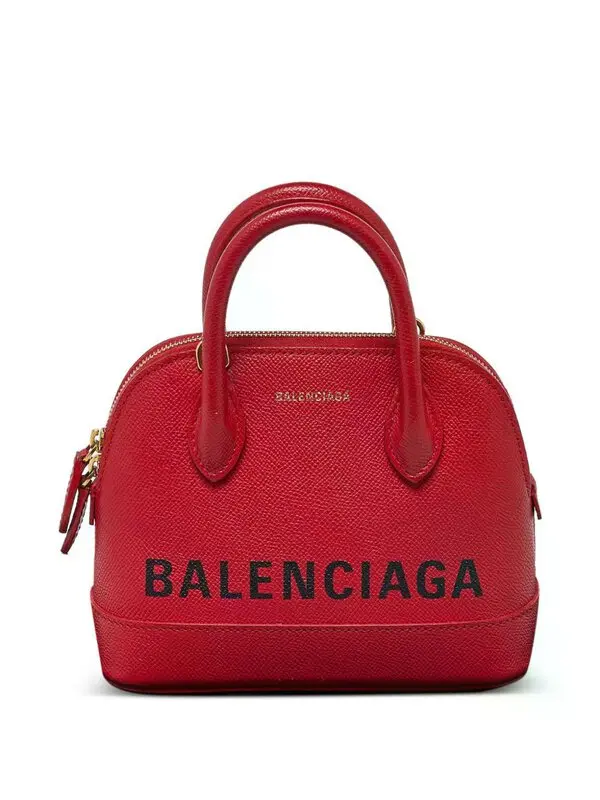 Balenciaga Ville Xxs Logo-print Tote Bag - Red