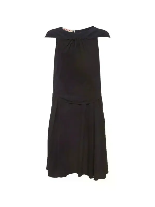 Marni Tiered Crepe Mini Dress - Blue
