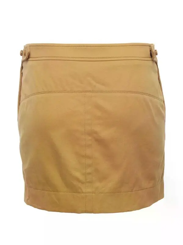 Hermès Cotton Zip-fastening Mini Skirt