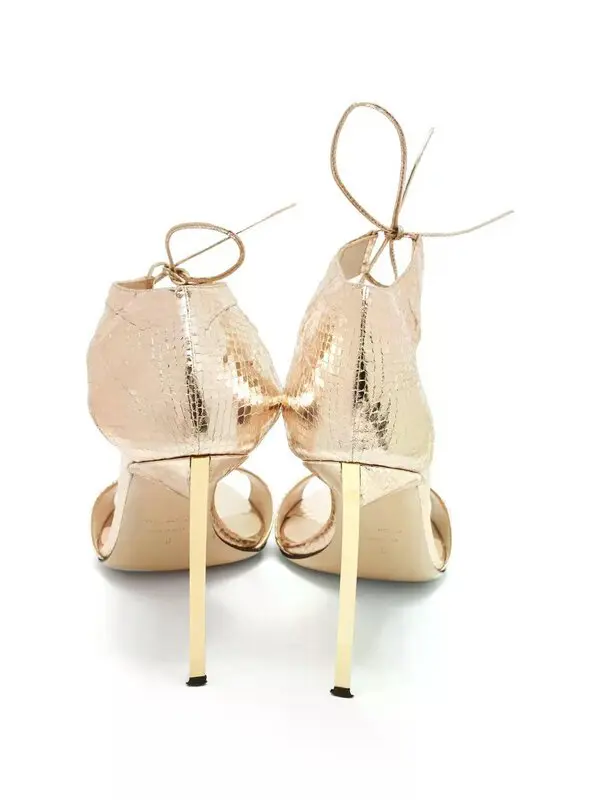TOM FORD Python-embossed Ankle-strap Sandals