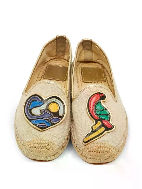 Tory Burch Leather Round Toe Espadrilles