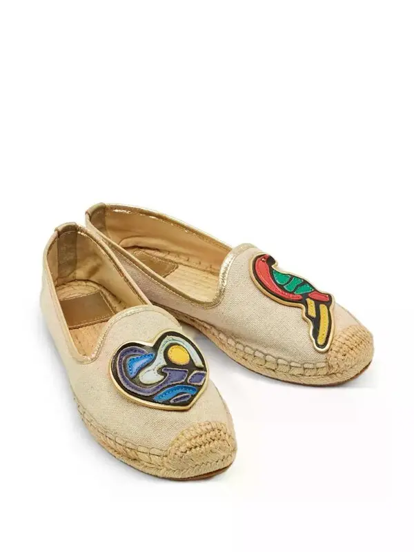 Tory Burch Leather Round Toe Espadrilles