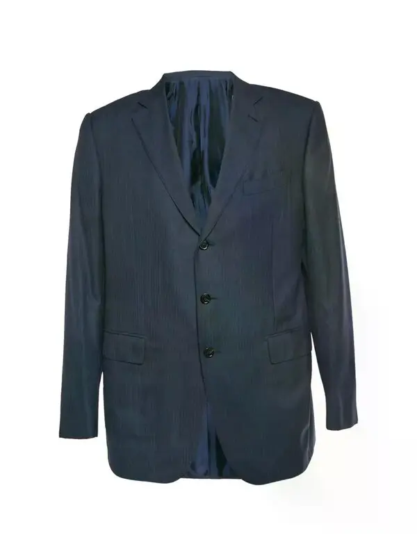 Ermenegildo Zegna Trofeo 600 Pin-striped Single-breasted Wool Blazer - Blue