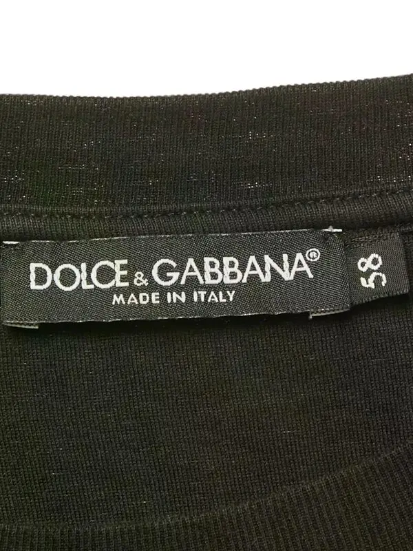 Dolce & Gabbana Velvet-print Cotton T-shirt